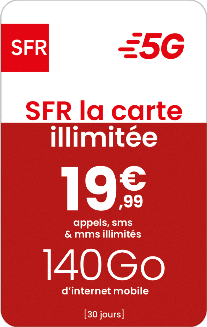 Recharge SFR La Carte Illimitée 19,99€ - Click and Recharge